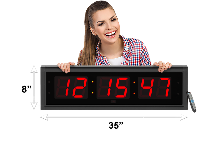 EXTRA LARGE 5″ LED COUNTDOWN / UP CLOCK
