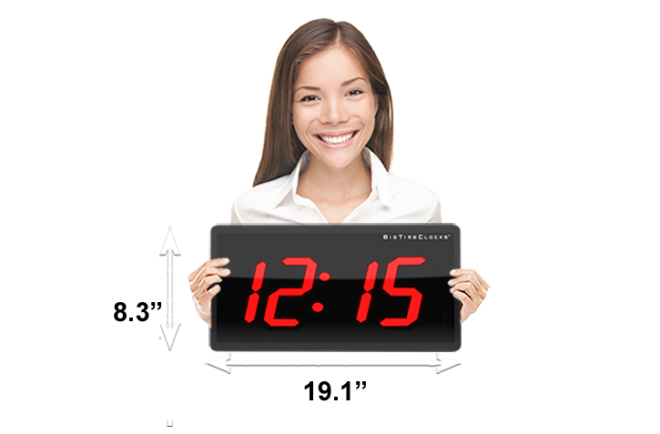 LARGE 4" LED WIFI NETWORK SYNCHRONIZED CLOCK