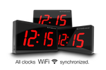 LARGE 4" LED WIFI NETWORK SYNCHRONIZED CLOCK